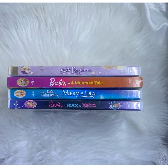 Barbie | Media | Barbie Movie Dvd Bundle Rapunzel Rock N Royals ...
